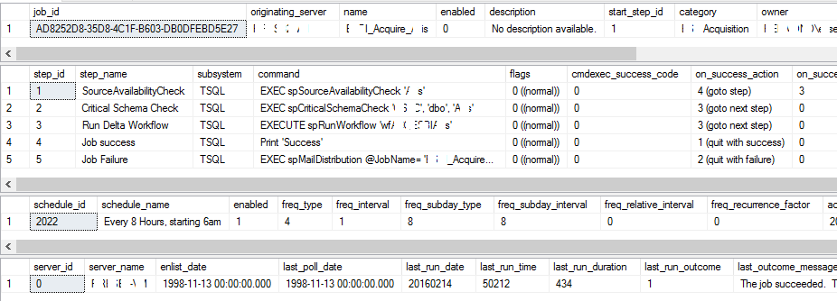 Using system SPs to get details of SQL Jobs, Steps, Commands, Schedule ...